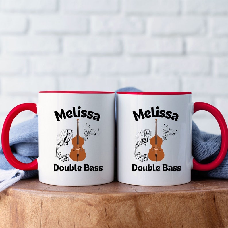 Double Bass Player Gift Acoustic Bass Mug Orchestra String Instrument ...