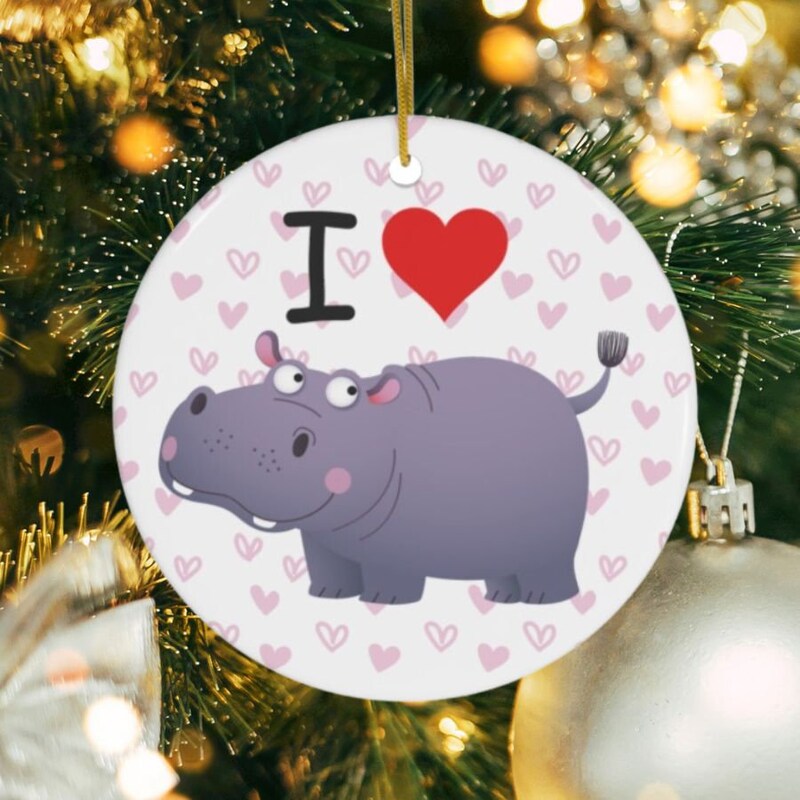 Hippo Ornament - Etsy