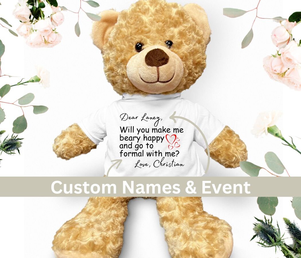 Personalized Dance Invite Custom Formal or Promposal Teddy Bear Will ...