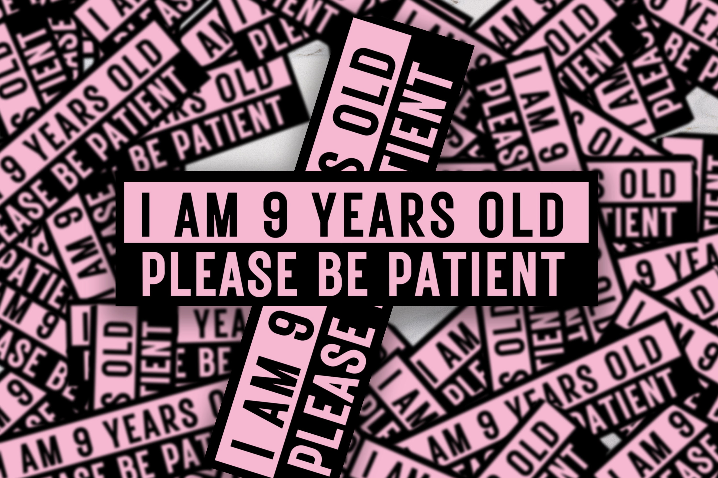 Please Be Patient I Am 9 Years Old Sticker Funny Car Decal Funny Car ...