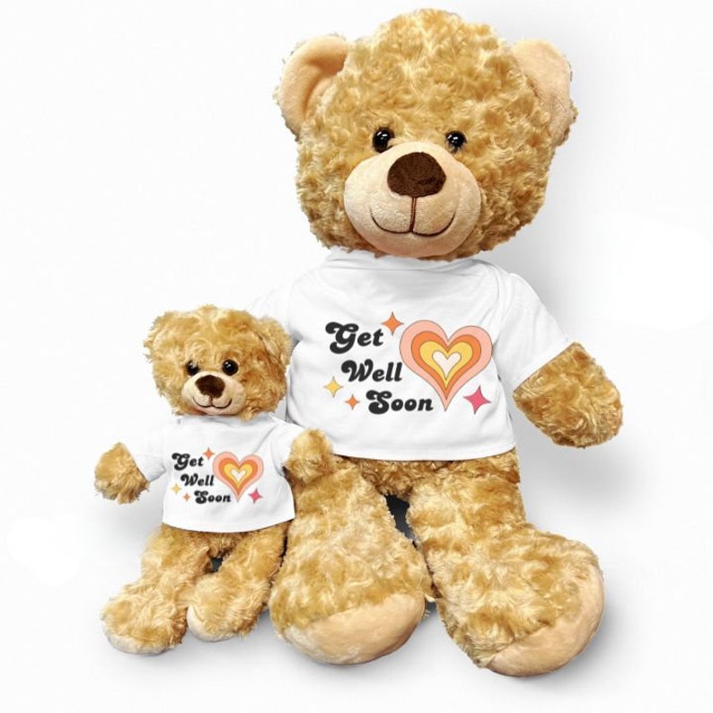 Get Well Soon Custom Teddy Bear Personalized Get Well Soon Care Package ...