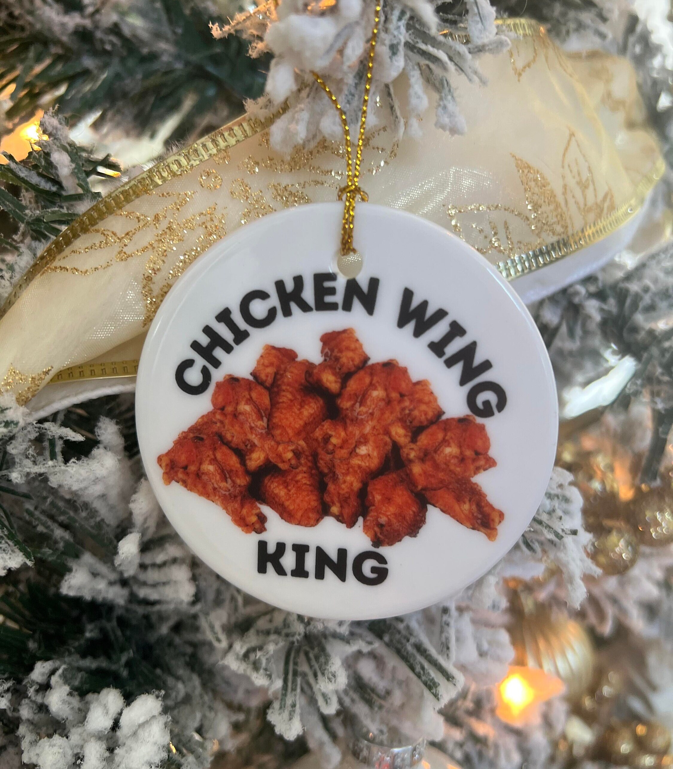 Chicken Wing Ornament Custom Buffalo Hot Wing Enthusiast BBQ Chicken ...