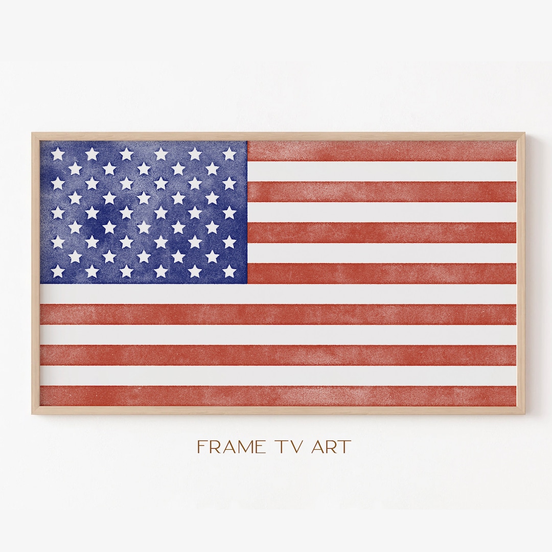 Samsung Frame TV Art | American Flag Frame TV Art | 4th of July TV Art ...
