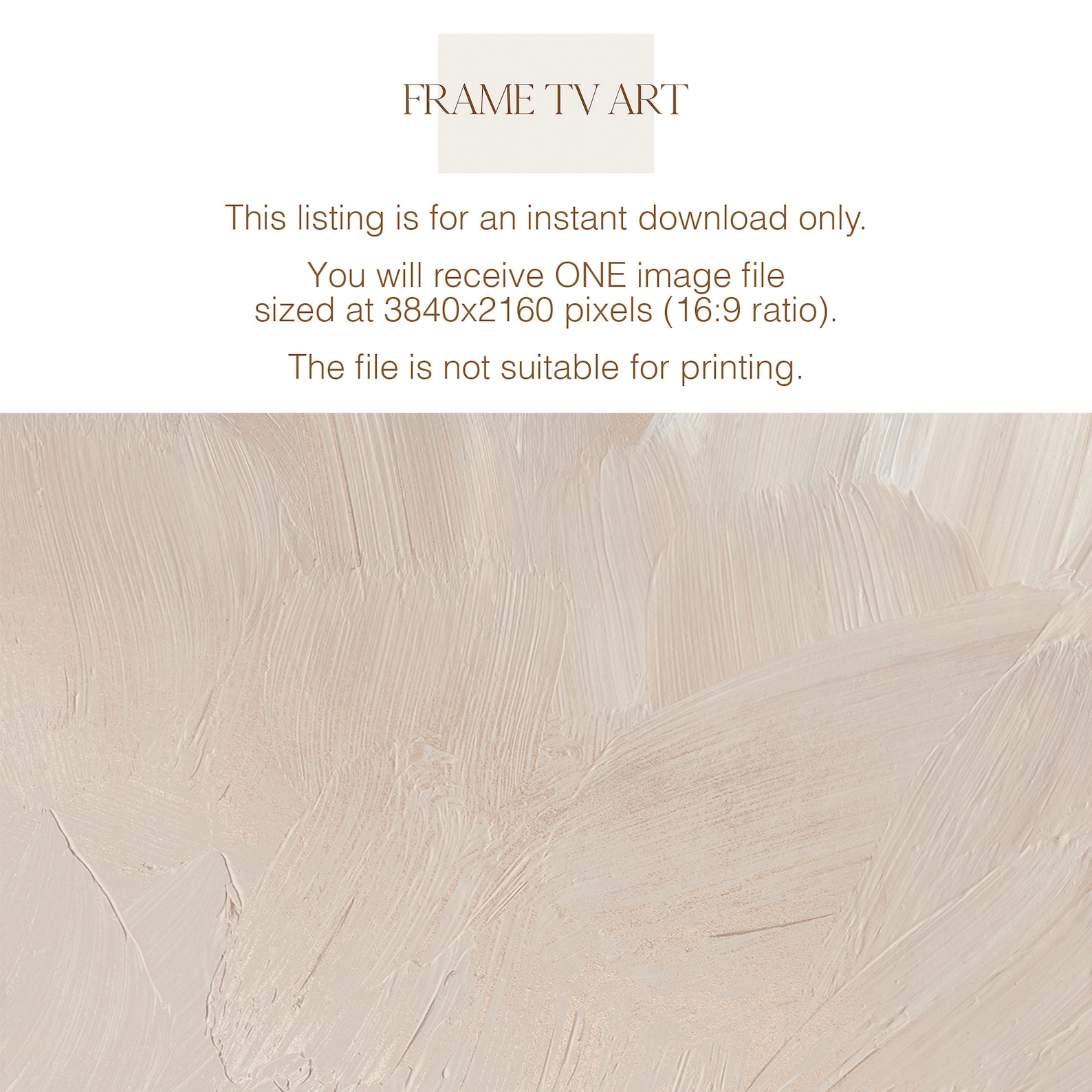 Samsung Frame TV Art Frame TV Art 4K Abstract Painting TV Art Neutral ...