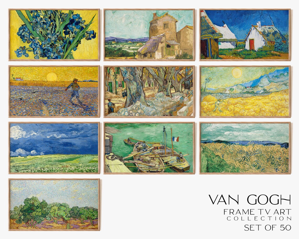 Samsung Frame TV Art Set of 50 | Van Gogh Landscape & Still Life ...