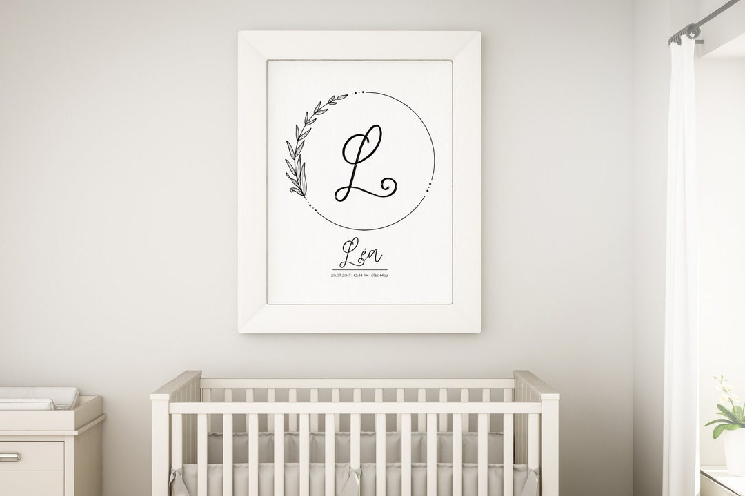 PRINTABLE CUSTOM POSTER Digital Download, Birth Poster, Baby Name ...