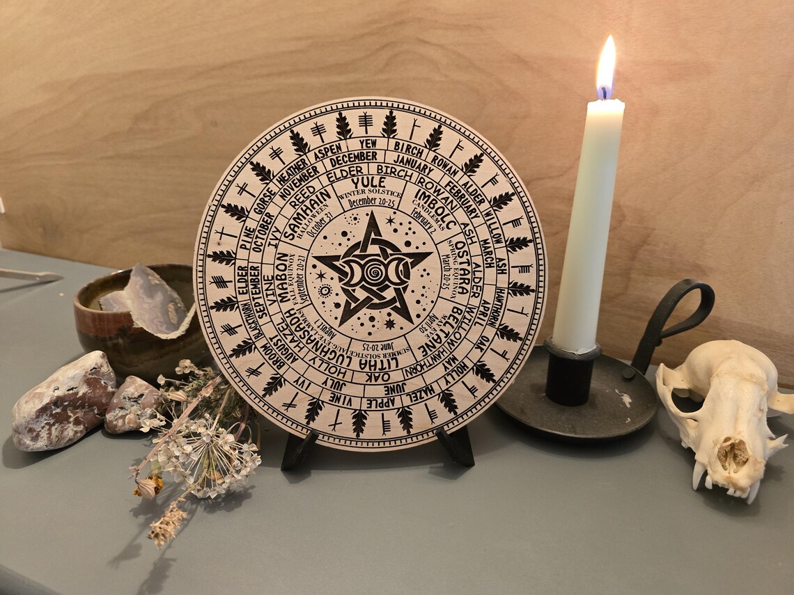 Ogham Runes Calendar Celtic Tree Wheel of the Year Witch Calendar - Etsy