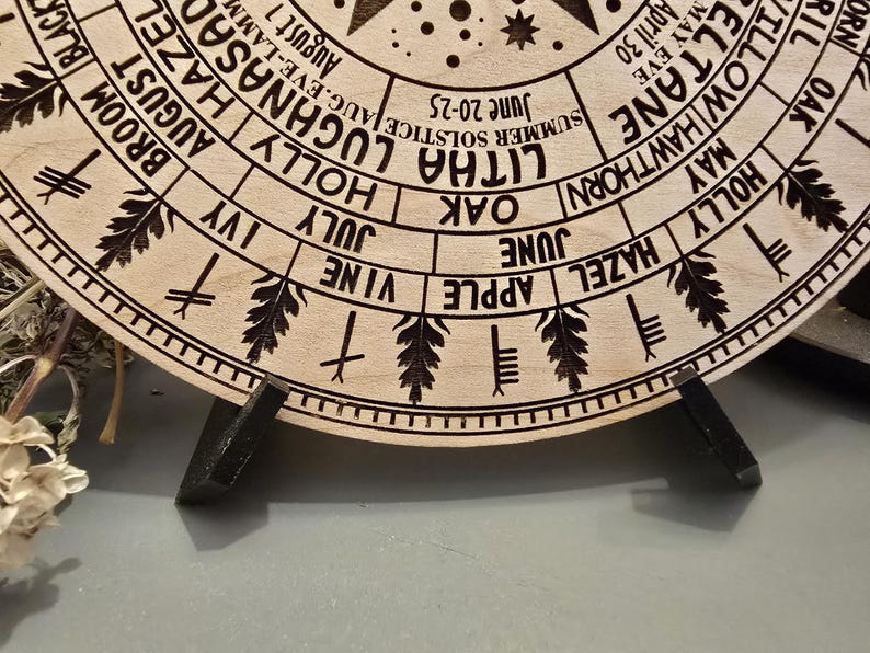 Ogham Runes Calendar Celtic Tree Wheel of the Year Witch Calendar - Etsy