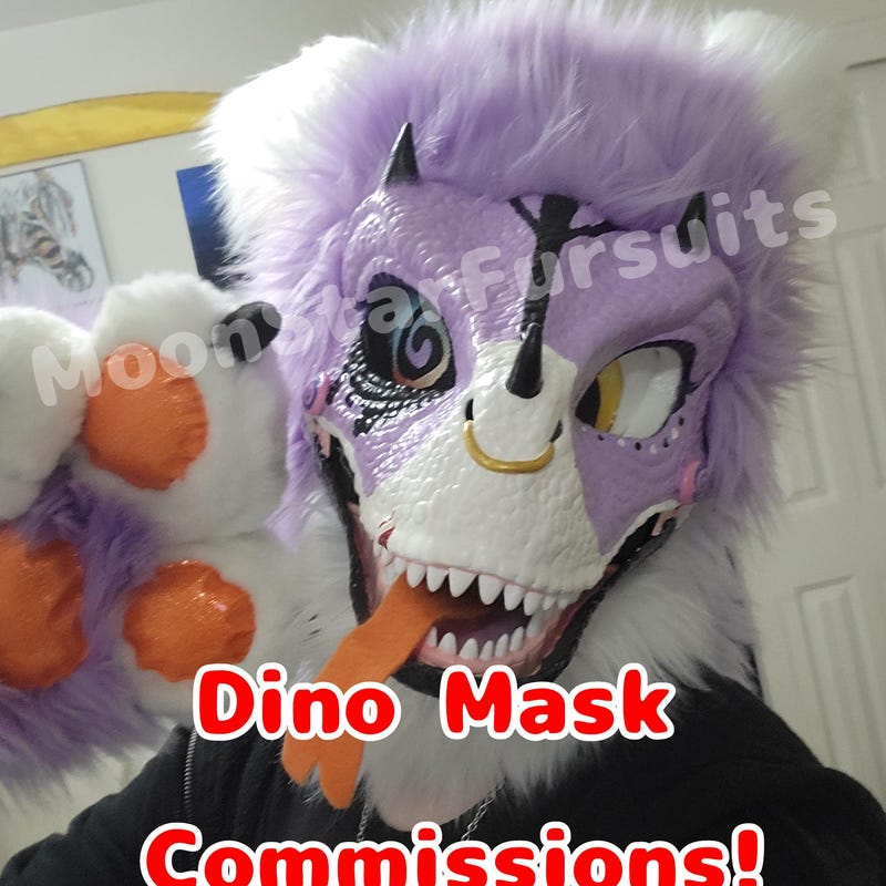 Dino Mask - Etsy