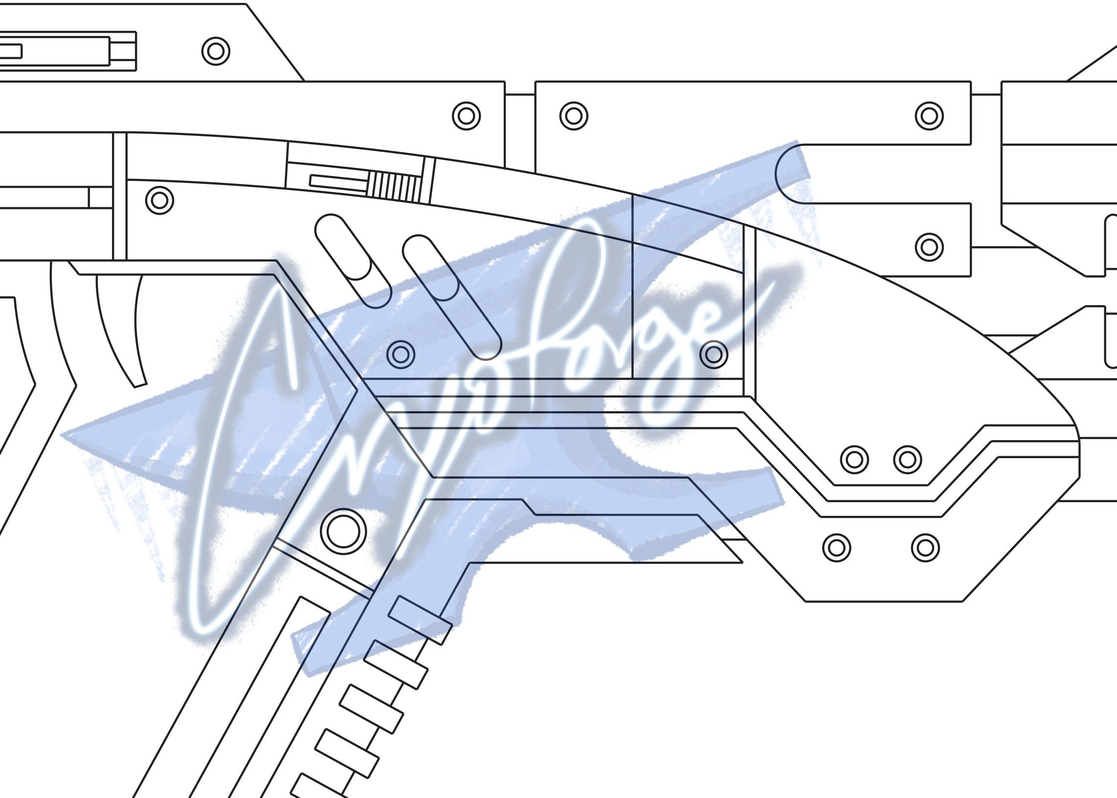 Mass Effect Inspired M-3 Predator Blueprint - Etsy