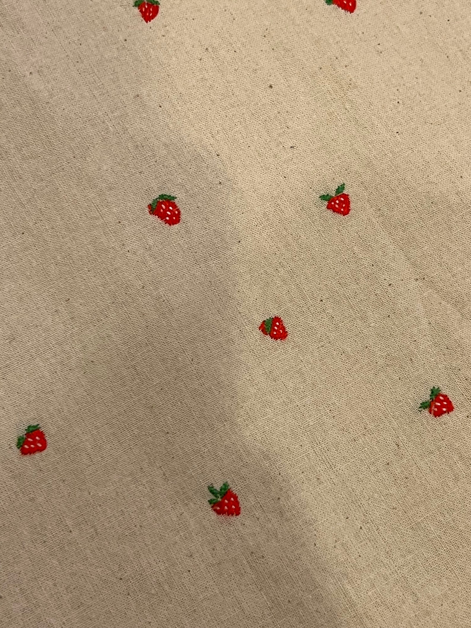 Strawberry Hand Embroidered Canvas Tote Bag Strawberry Etsy