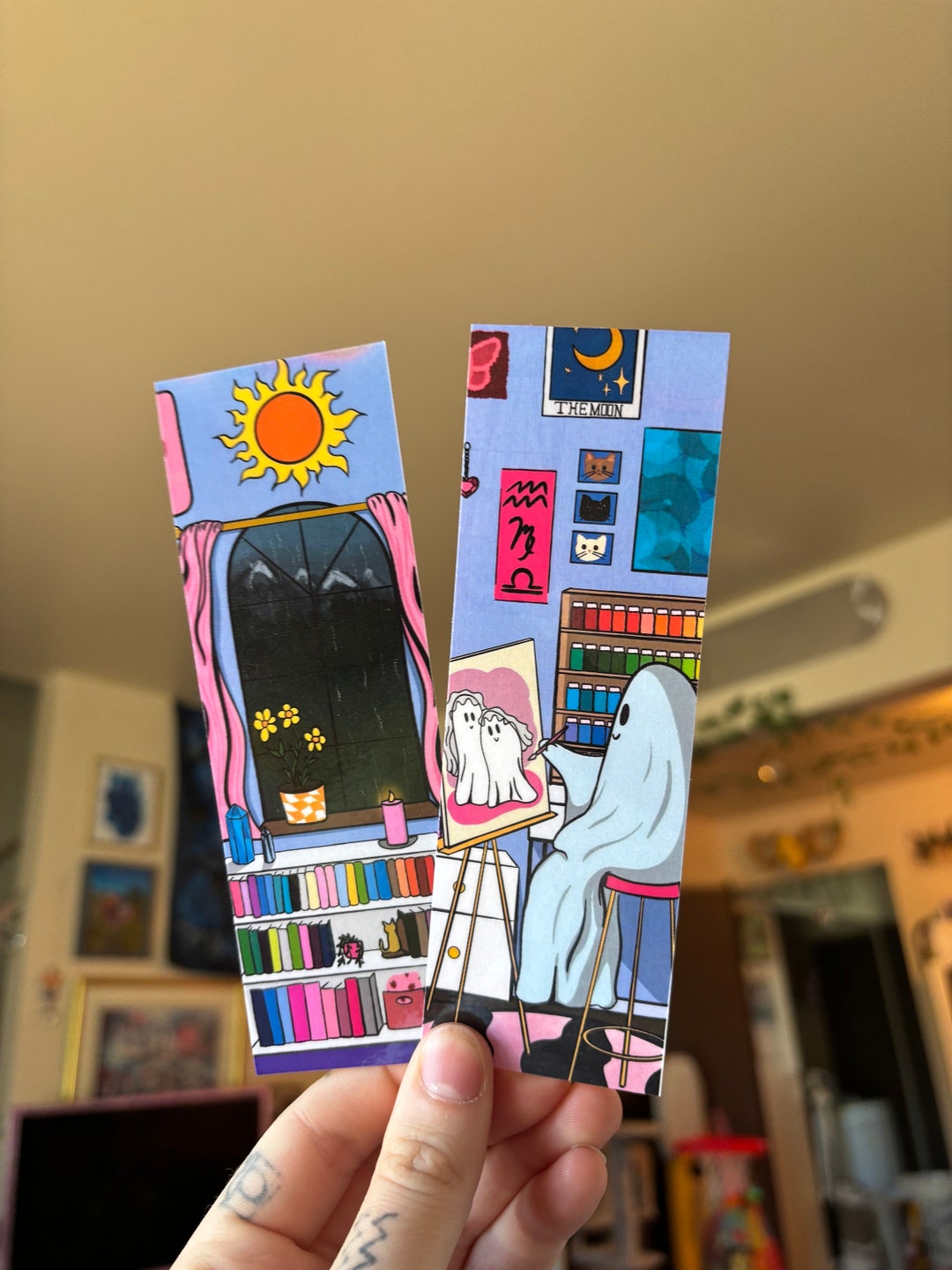 Ghosty Art Room Bookmarks One Sided - Etsy UK