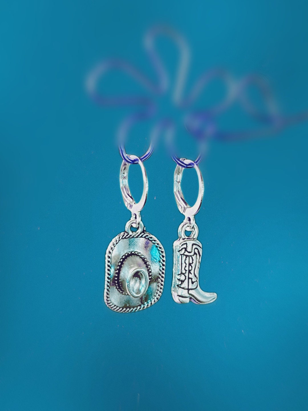 Cowgirl Boot and Hat Huggie Hoop Earrings - Etsy