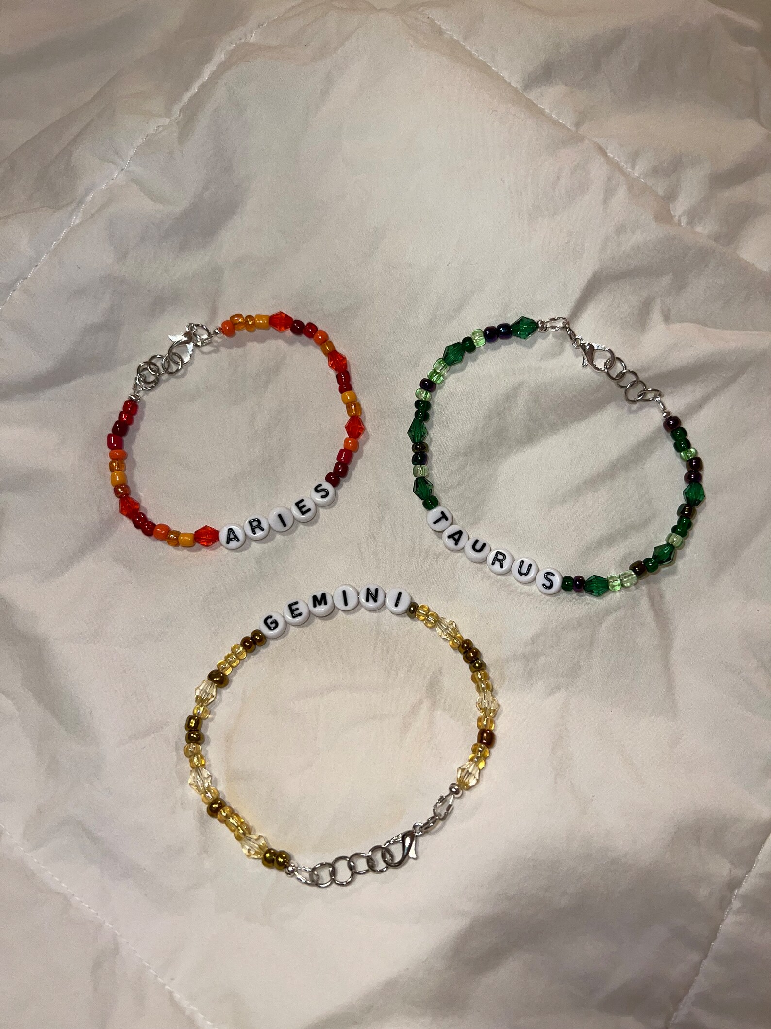 Zodiac Beaded Bracelets Astrology Bracelets Letter Beads - Etsy