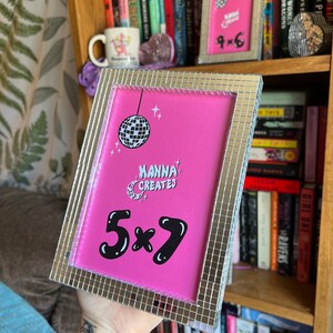 Silver Disco Ball Picture Frame, Silver Disco Ball Mirror Tiled Frame ...