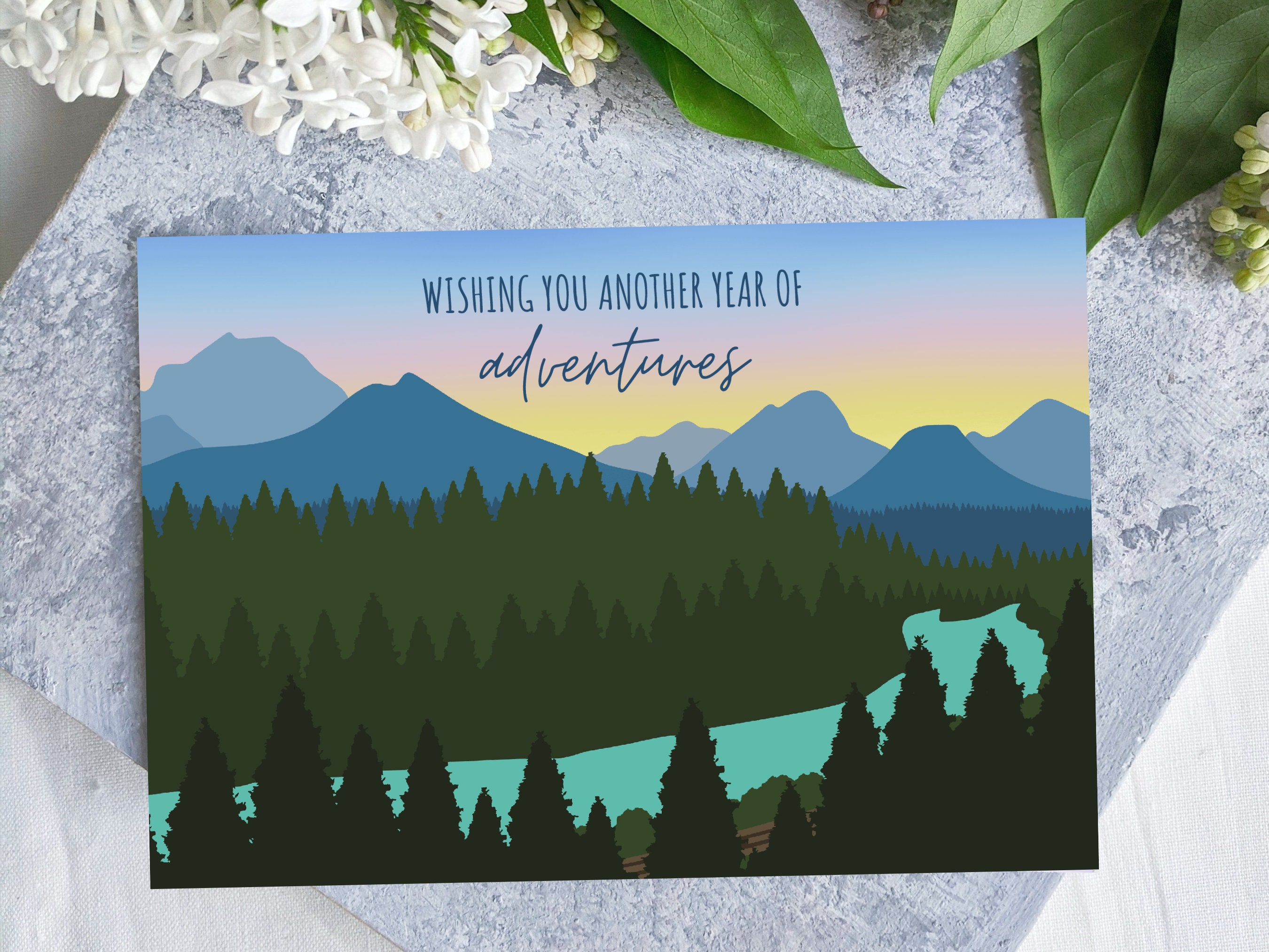 Printable 5x7 Adventure Card for Her and Him, Birthday, Anniversary ...