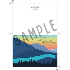 Printable Another Year of Adventures 5x7 Card, Birthday Card ...