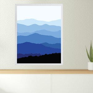 Blue Ridge Mountains Print, Blue Ridge Mountains Wall Art, Blue Ridge ...