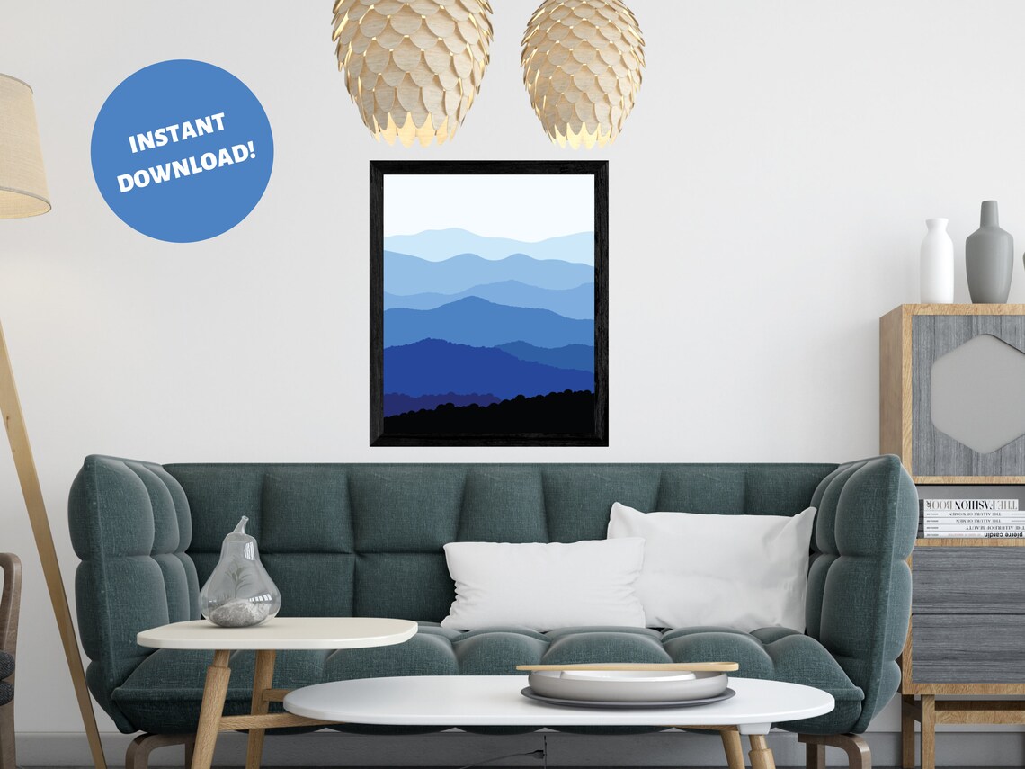 Blue Ridge Mountains Print, Blue Ridge Mountains Wall Art, Blue Ridge ...
