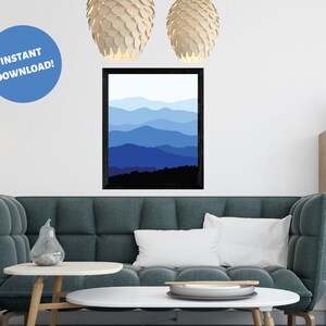 Blue Ridge Mountains Print, Blue Ridge Mountains Wall Art, Blue Ridge ...