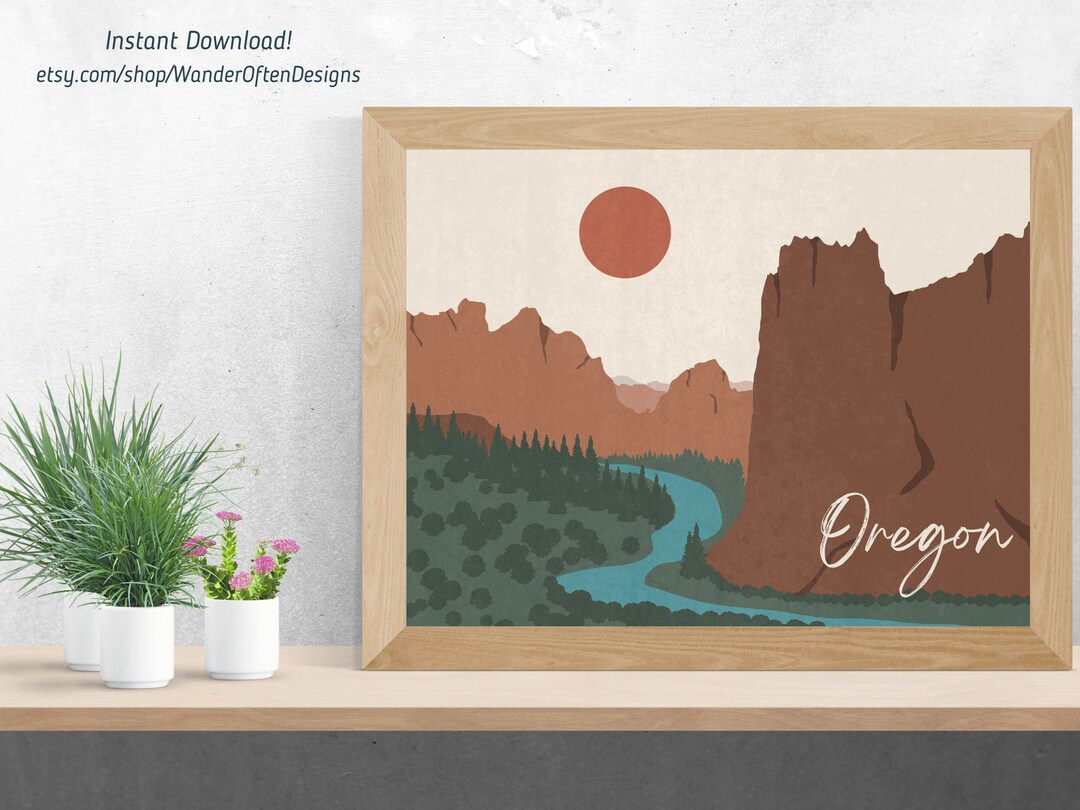 Smith Rock State Park Bend Oregon Abstract Wall Art, Central Oregon Art ...