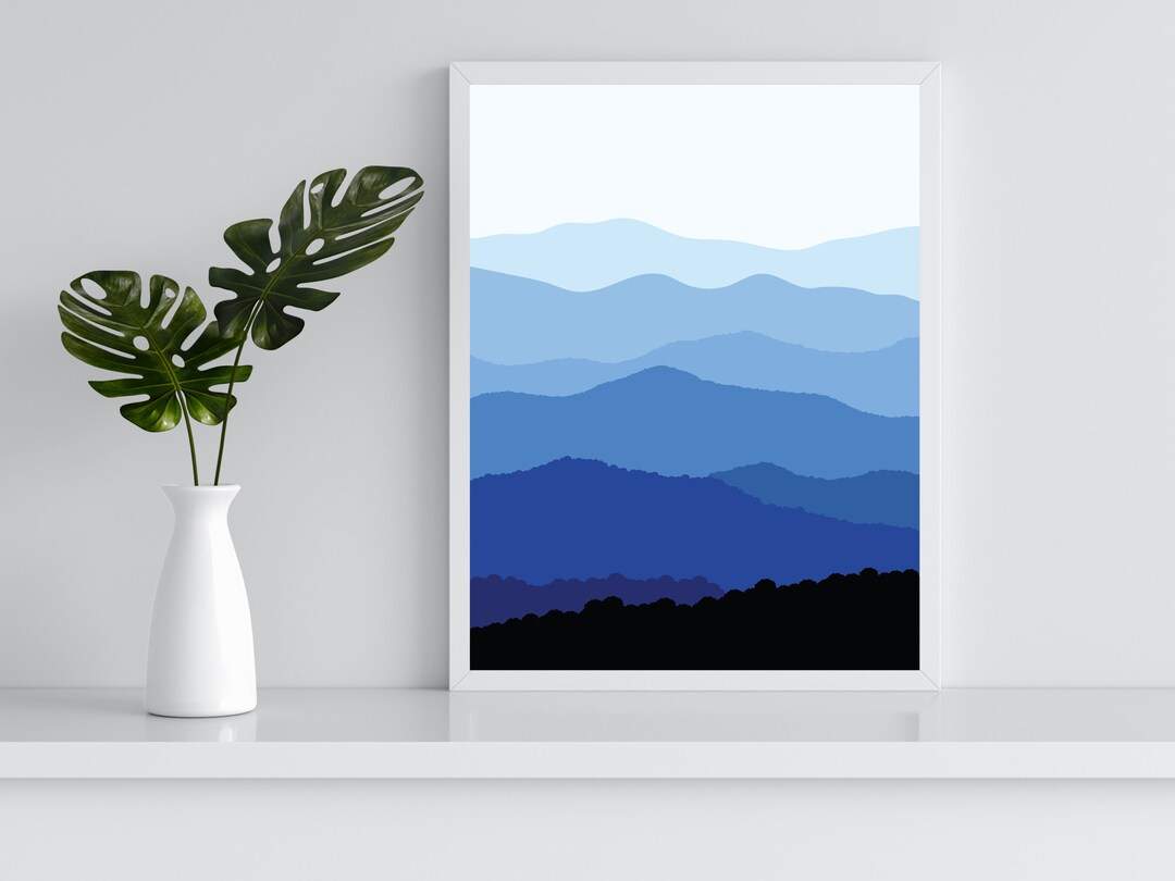 Blue Ridge Mountains Print, Blue Ridge Mountains Wall Art, Blue Ridge ...