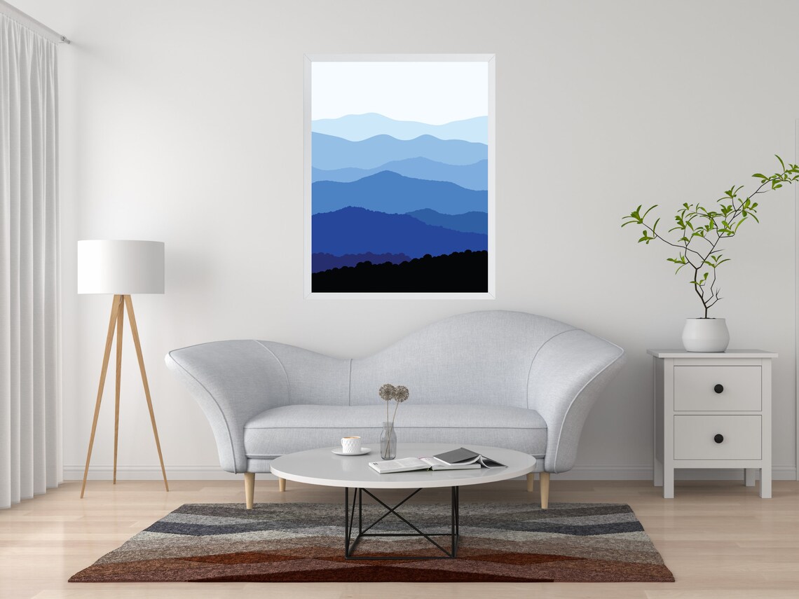 Blue Ridge Mountains Print, Blue Ridge Mountains Wall Art, Blue Ridge ...