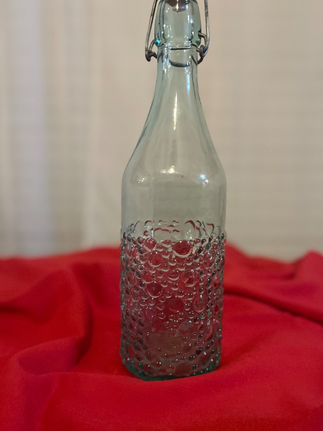 Vetreria Etrusca Bubble Texture Glass Bottle - Etsy