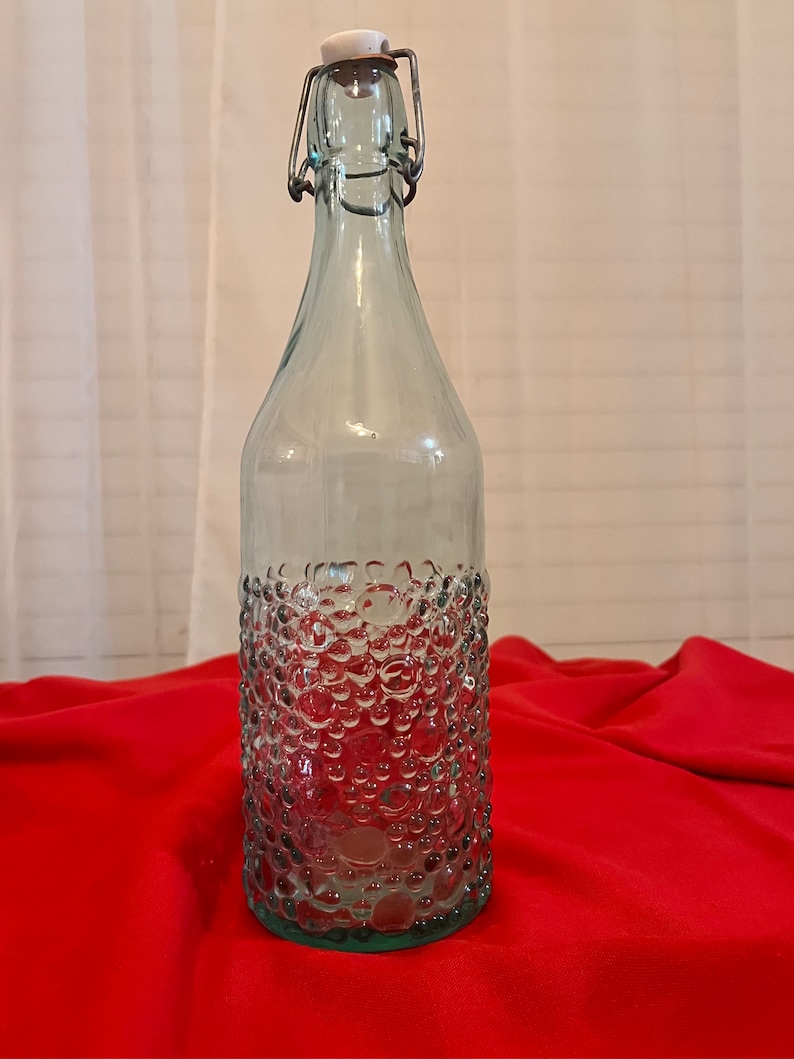 Vetreria Etrusca Bubble Texture Glass Bottle - Etsy