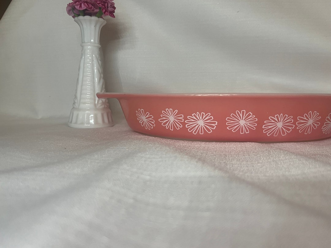 Pyrex Pink Daises Casserole Split Dish - Etsy