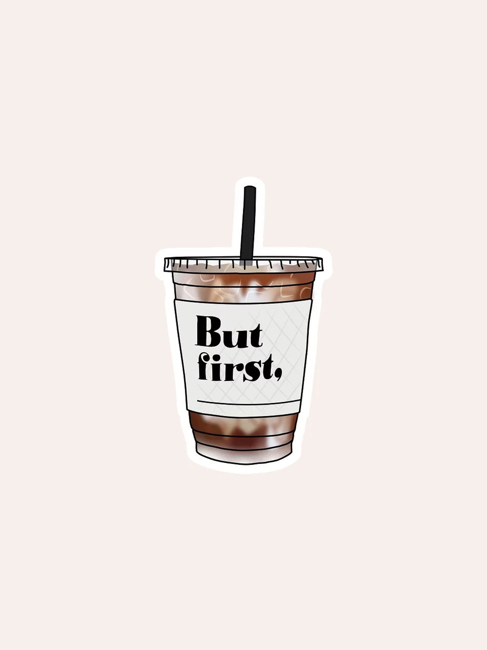 LA Iced Coffee Latte Sticker: Waterproof Die-cut Decal - Etsy