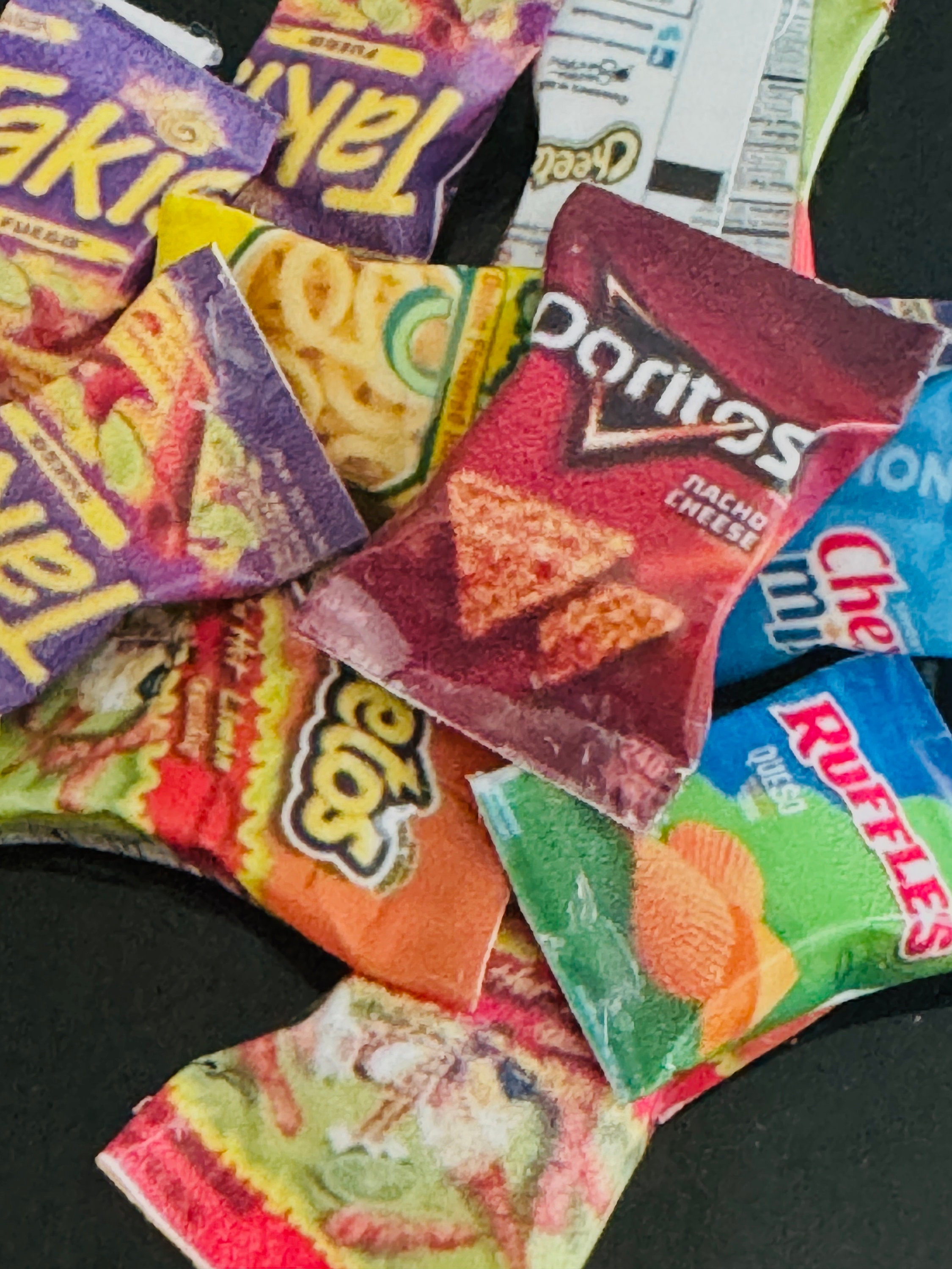 Miniature Chip Bags , Dollhouse Snack Pieces, Miniature Chips Bag - Etsy