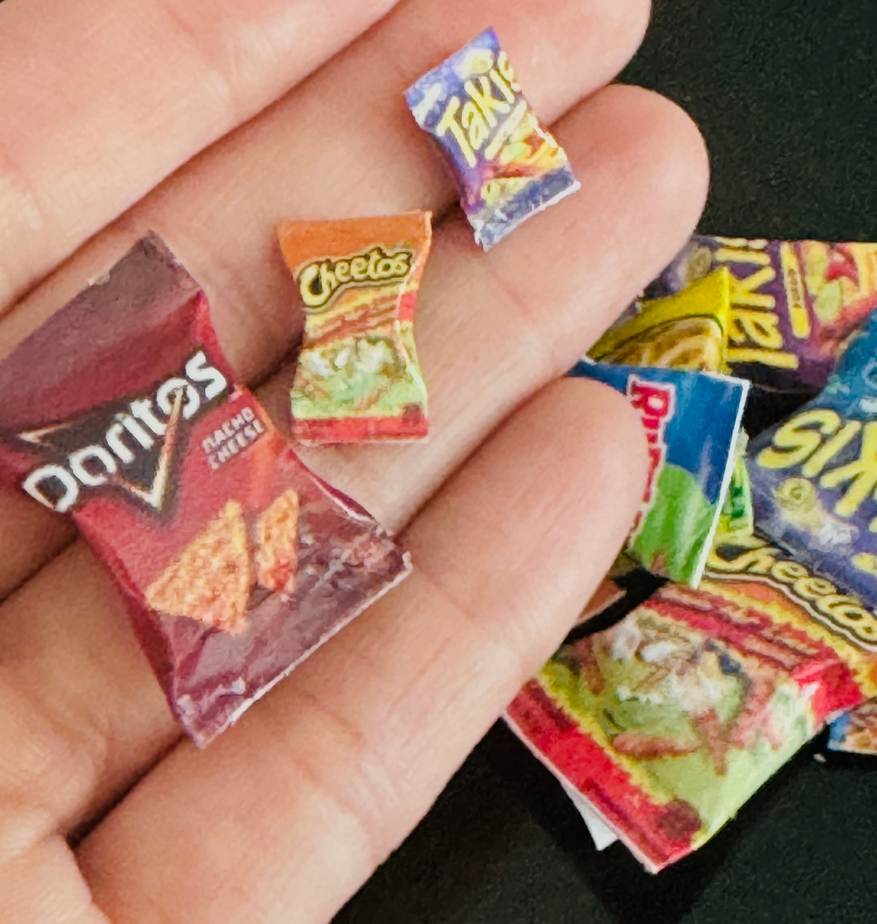 Miniature Chip Bags , Dollhouse Snack Pieces, Miniature Chips Bag - Etsy