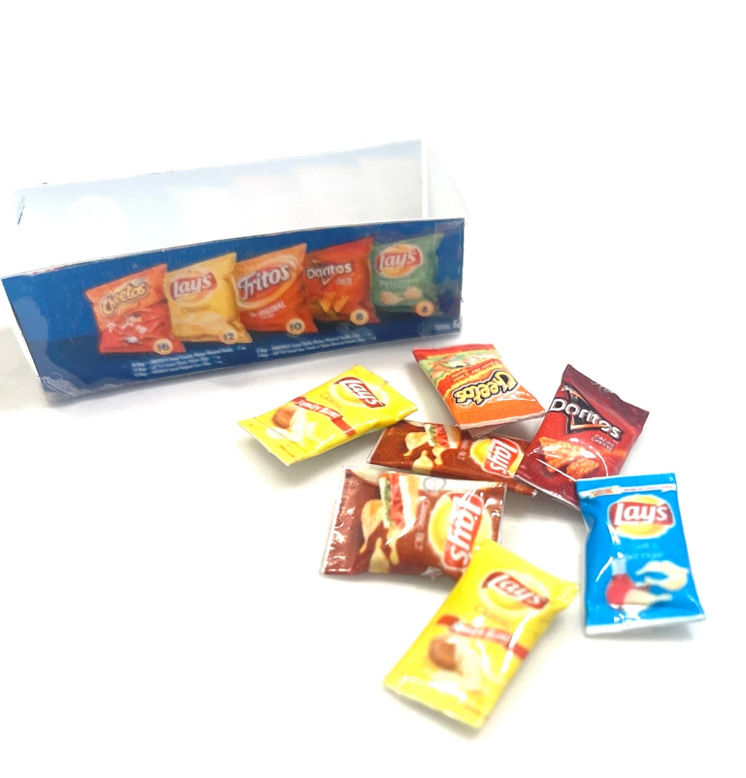 Miniature Variety Mix of Chips Box, Chips Snack for Dollhouse ...