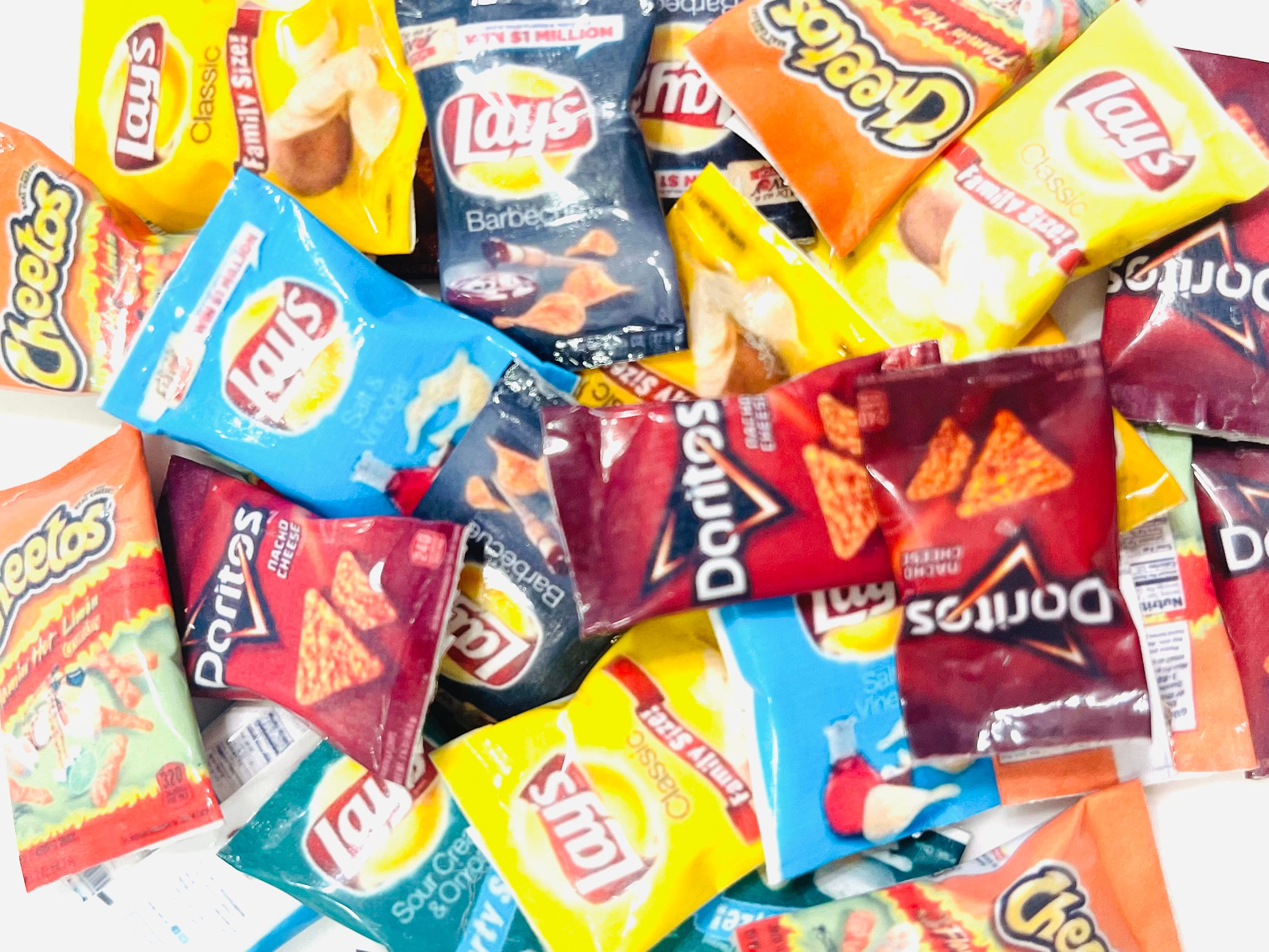 Miniature Chip Bags , Dollhouse Snack Pieces, Miniature Chips Bag - Etsy