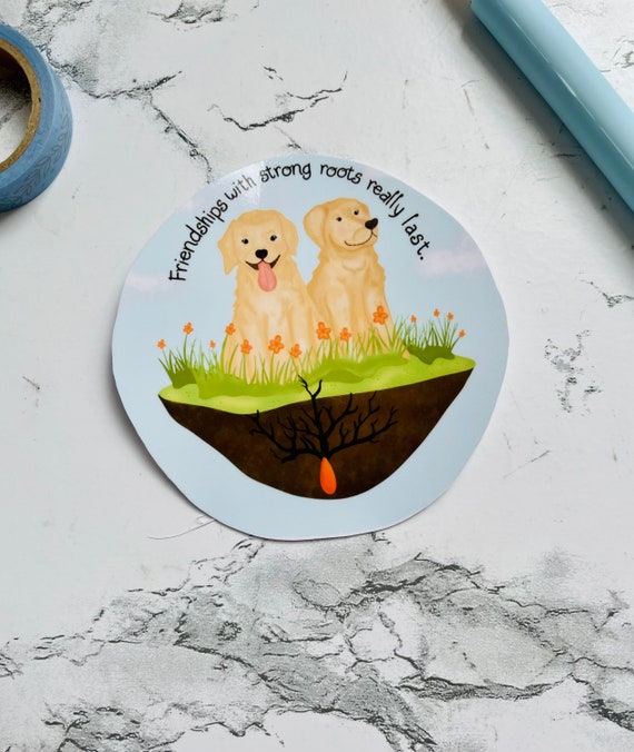 Friendship Reminder With Dogs Vinyl Sticker | Etsy