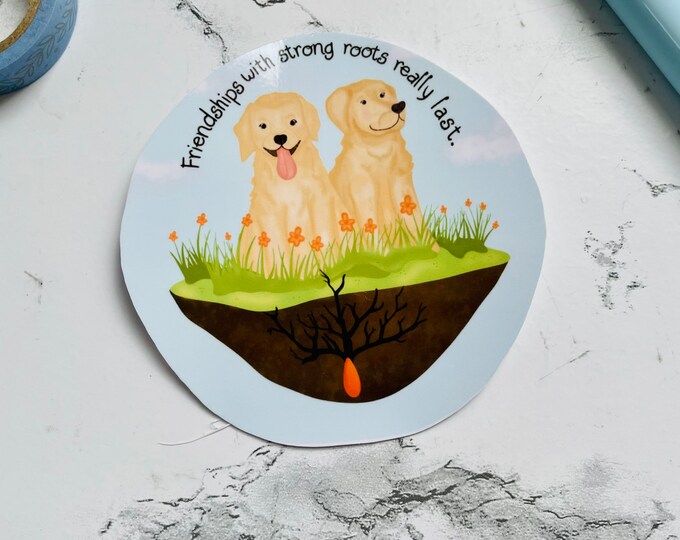 Friendship Reminder With Dogs Vinyl Sticker - Etsy