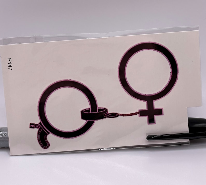 CHASTITY Femdom Female/Male Symbol tattoo - Etsy
