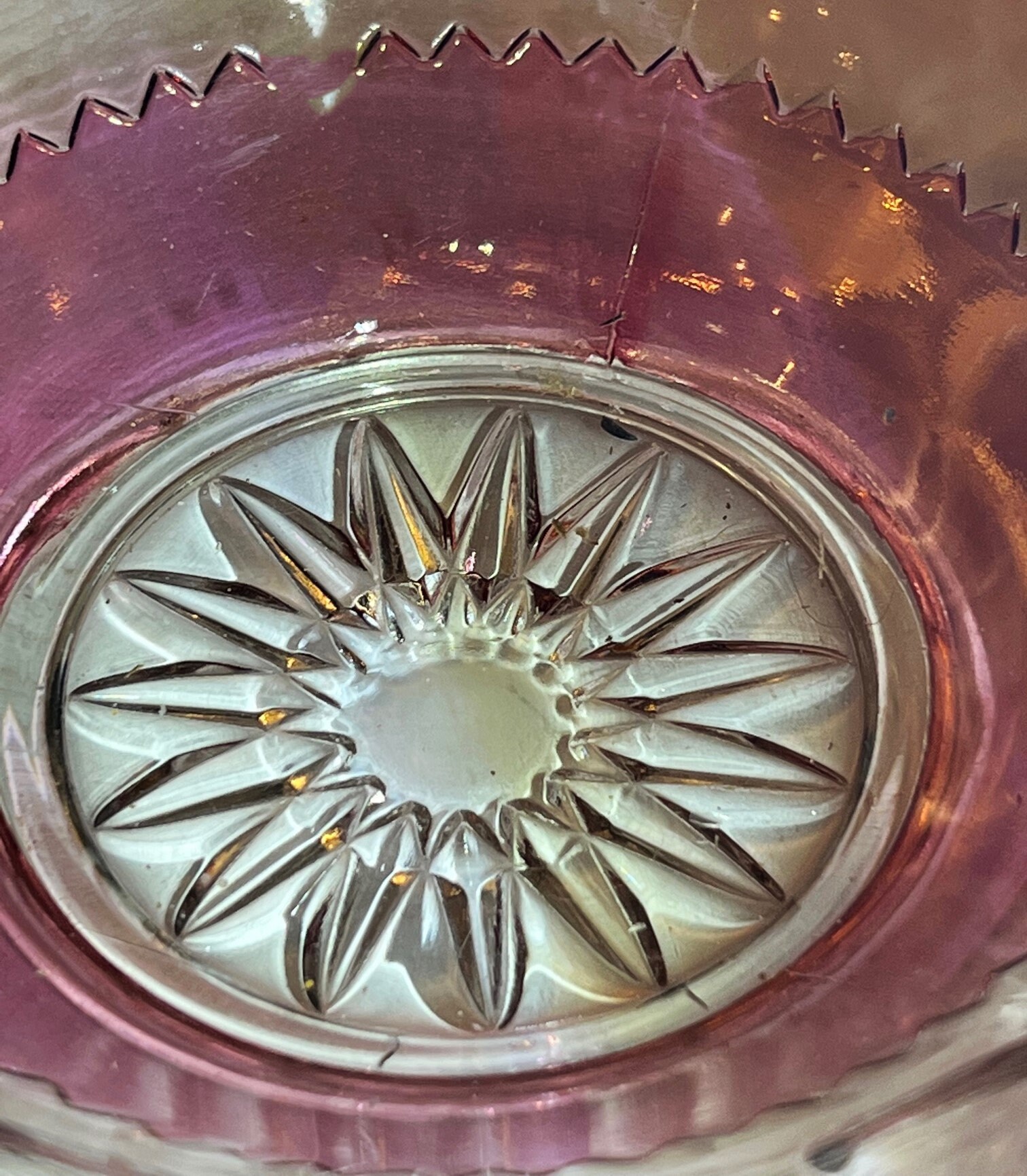 Tiffing Kings Crown Ruby Flash Thumbprint Salad Bowl - Etsy