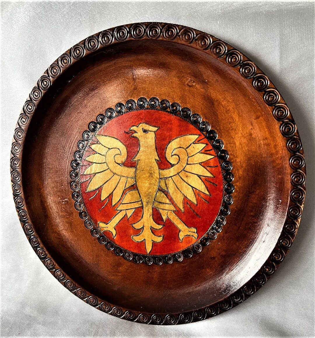 Polish Eagle Crest Plate Inlaid Eagle - Etsy