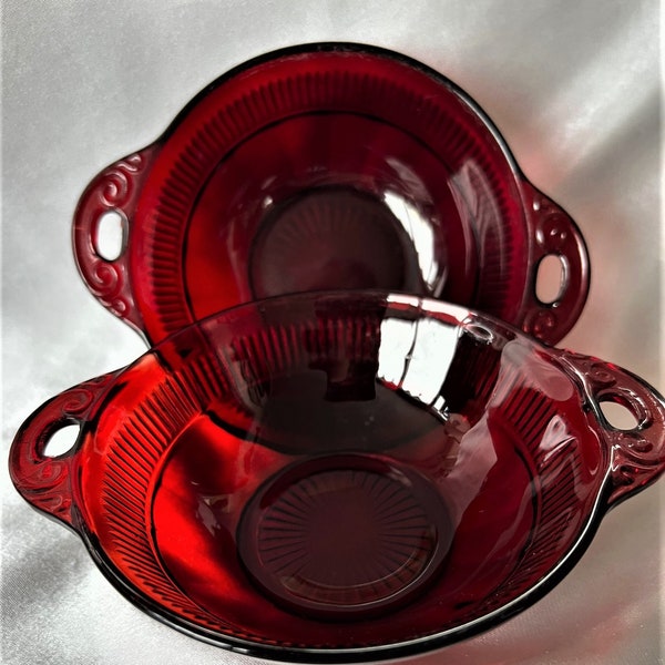 Ruby Red Bowls - Etsy