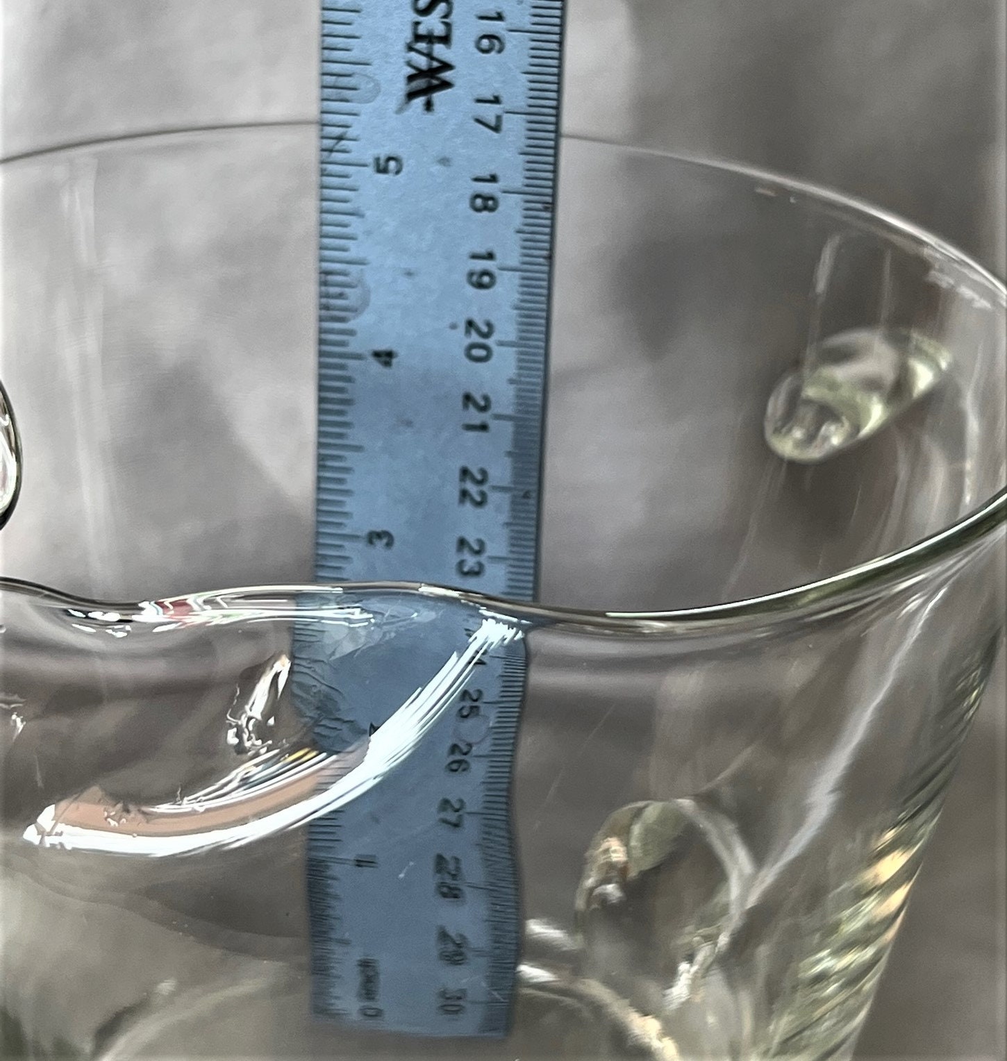 Vintage Pitcher Clear Glass Pinched Spout Applied Handle - Etsy