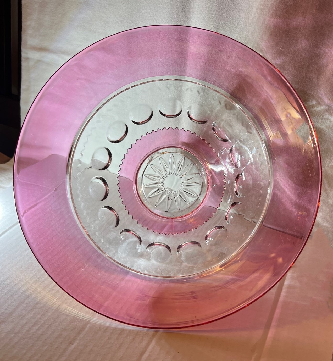 Tiffing Kings Crown Ruby Flash Thumbprint Salad Bowl - Etsy