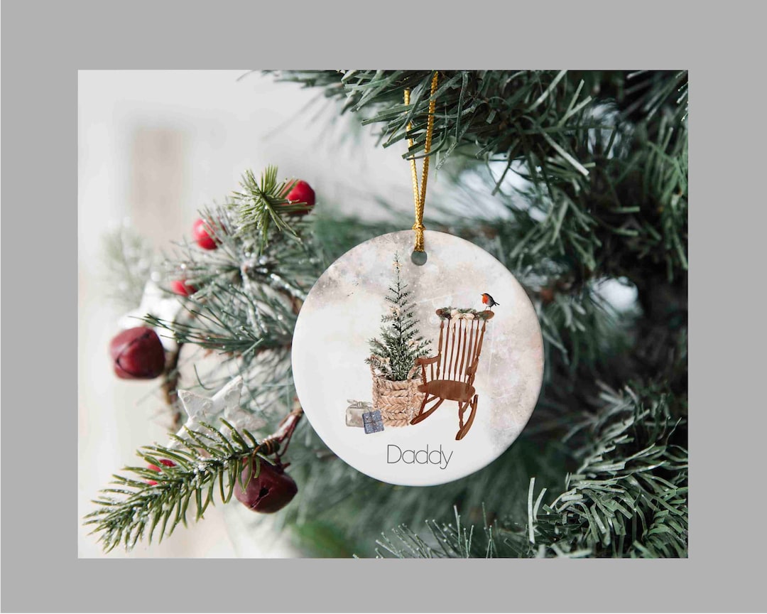 Personalised Christmas Rocking Chair With Christmas Tree Pot Plant ...