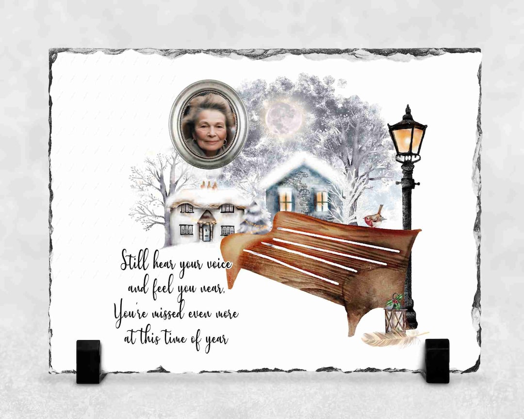 Missing Loved Ones at Christmas Personalised Photo Slate-memorial ...