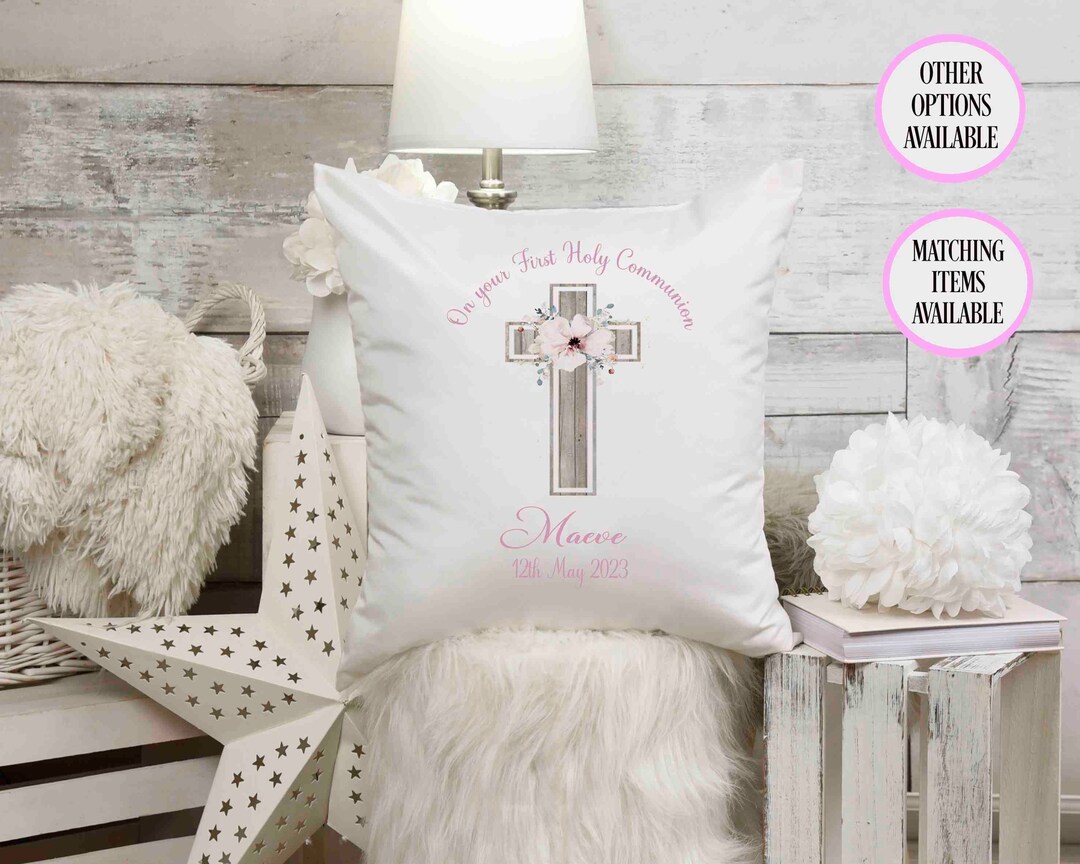 Personalised First Holy Communion Plush Cushion Keepsake - Etsy