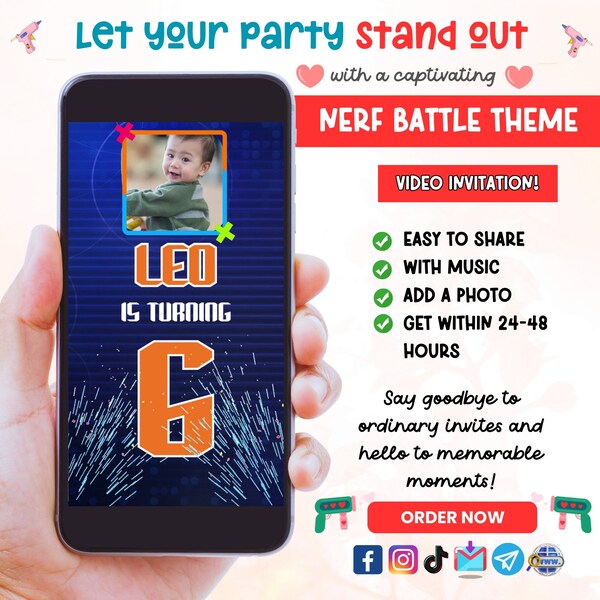 Nerf Battle Party - Etsy