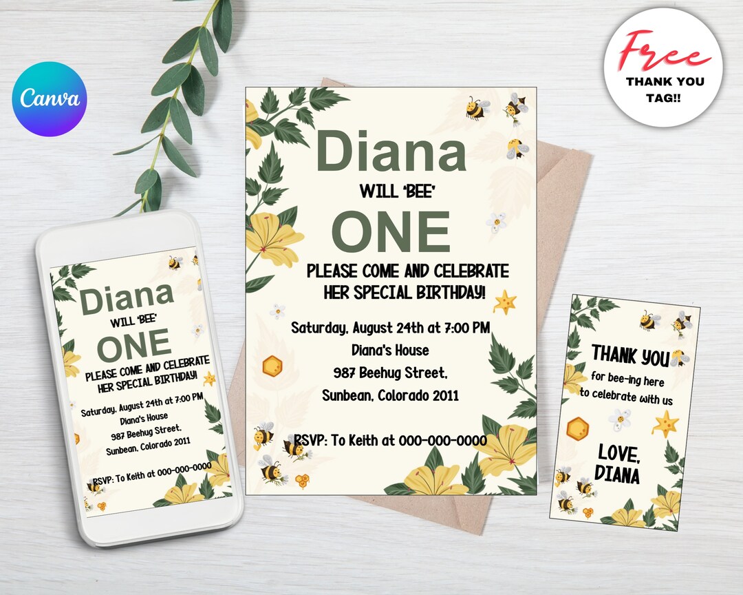 First Bee Day Happy Bee-day Join US Celebrate First - Etsy