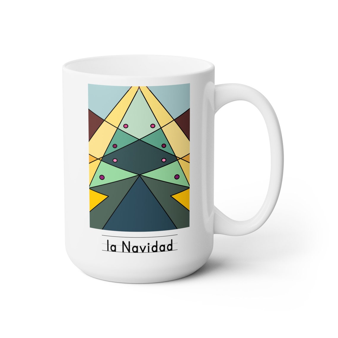 La Navidad Coffee Mug, Christmas Coffee Mug, Spanish Flash Card Mug ...