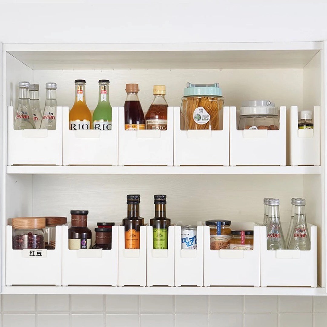 Set of 3 Stackable Storage Bins Pantry Organization and Storage Pantry ...